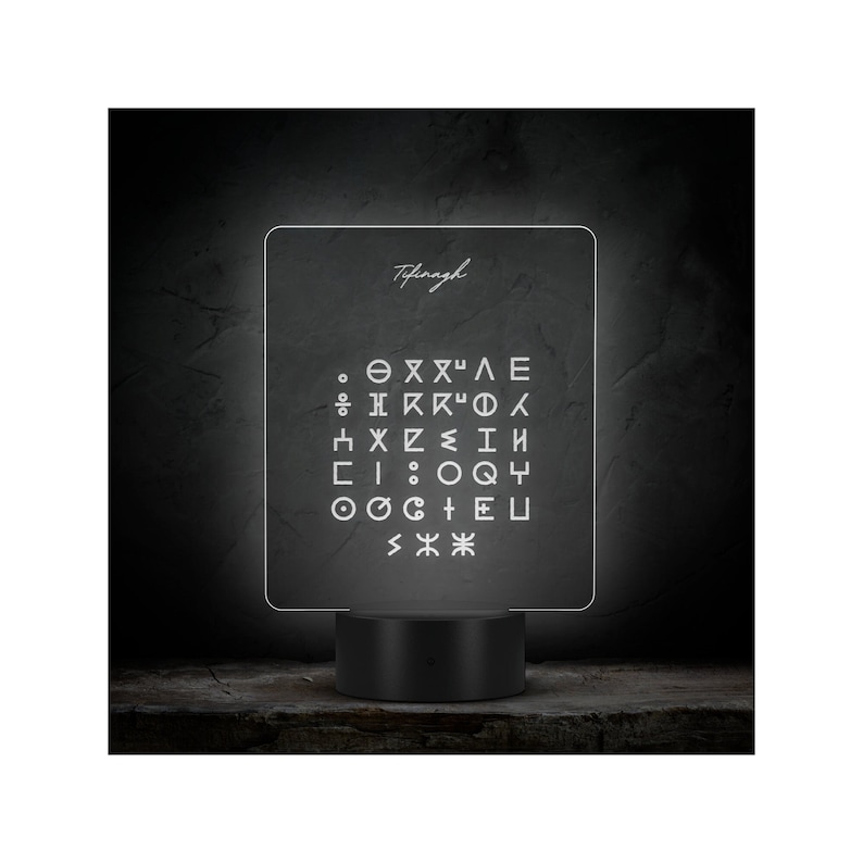 Tifinagh Alphabet Lamp, Acrylic Led Sign, Berber Amazigh Letters - Etsy