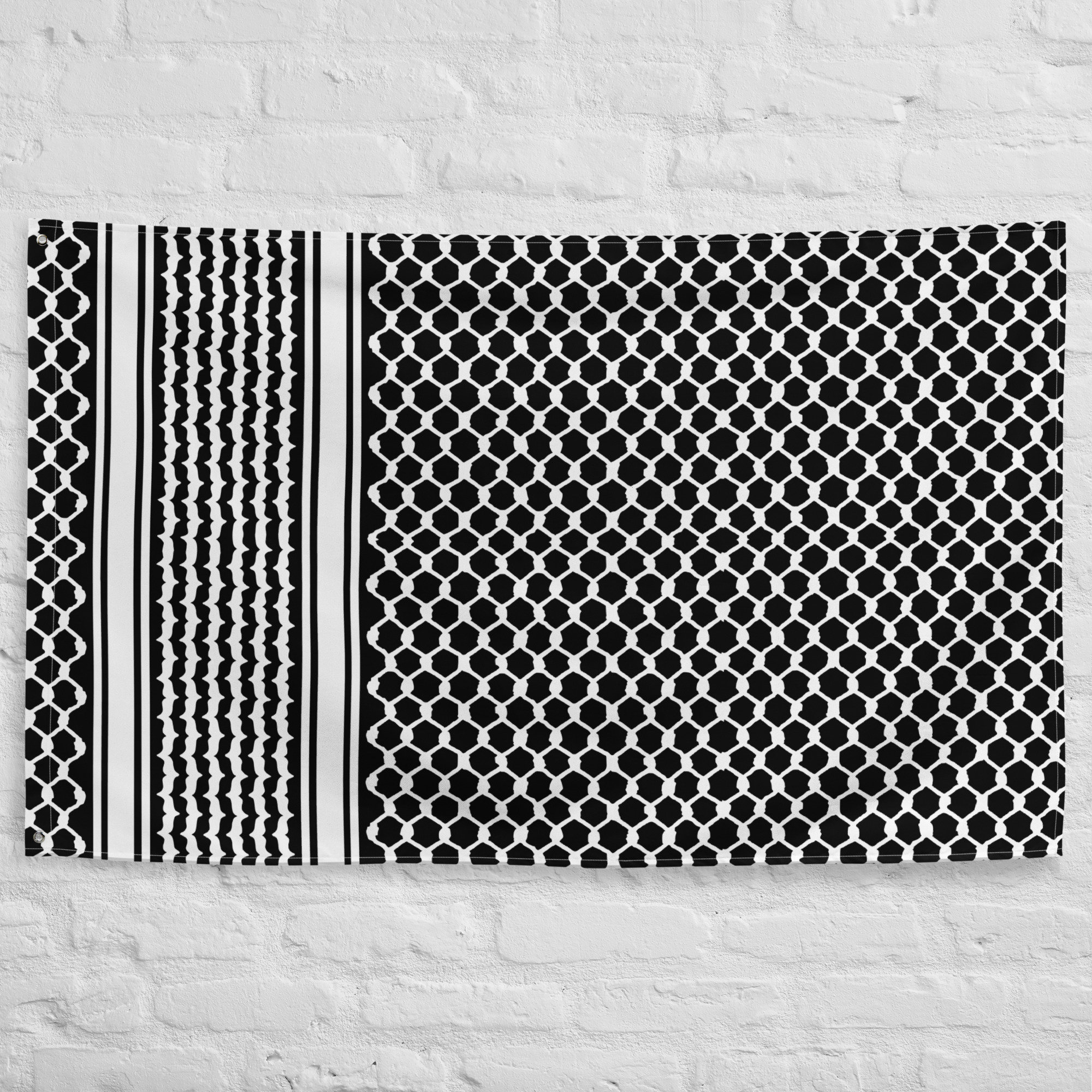 Palestine Keffiyeh Black Flag - Etsy