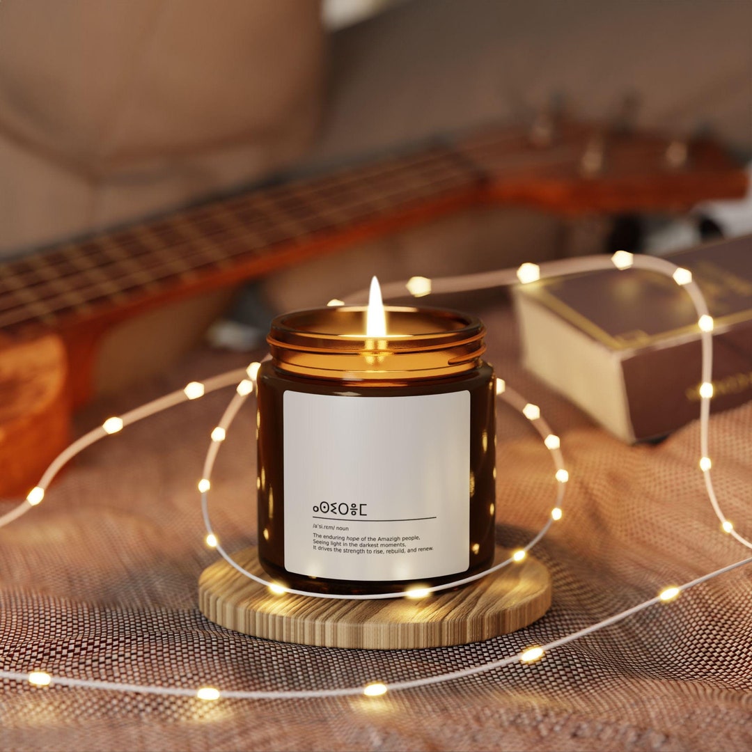 Soy Candle, Amazigh Berber HOPE Assirem Definition, Tifinagh, Multi ...