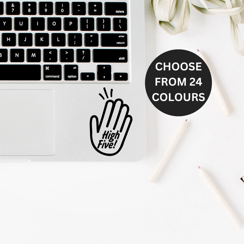 High Five Laptop Decal / Sticker - 24 Colour Options - Motivational ...