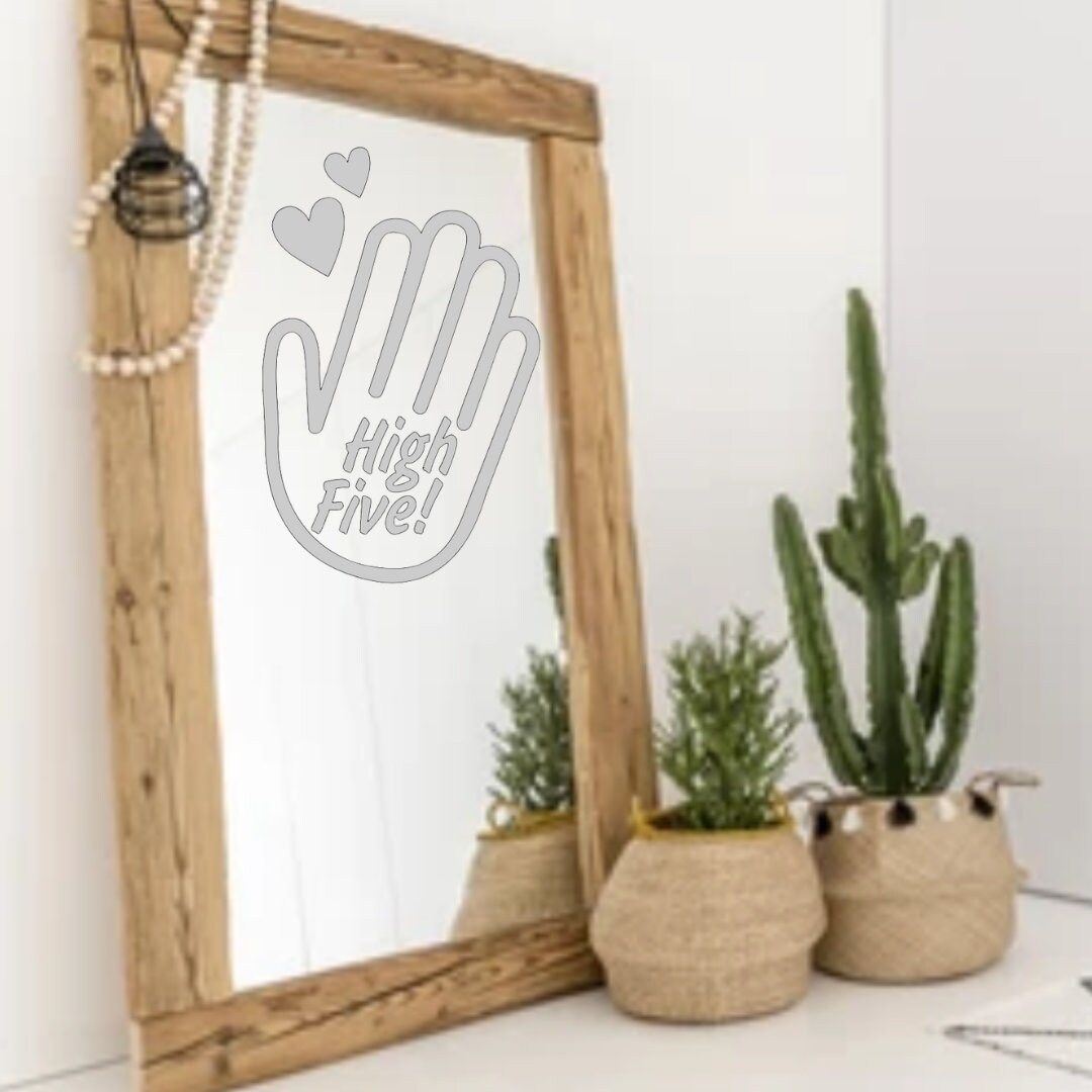 High Five Mirror Decal / Sticker - 24 Colour Options - Motivational ...