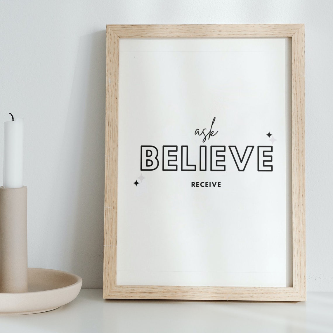 Ask Believe Receive - Digital Download - Print A4 - Law of Attraction ...