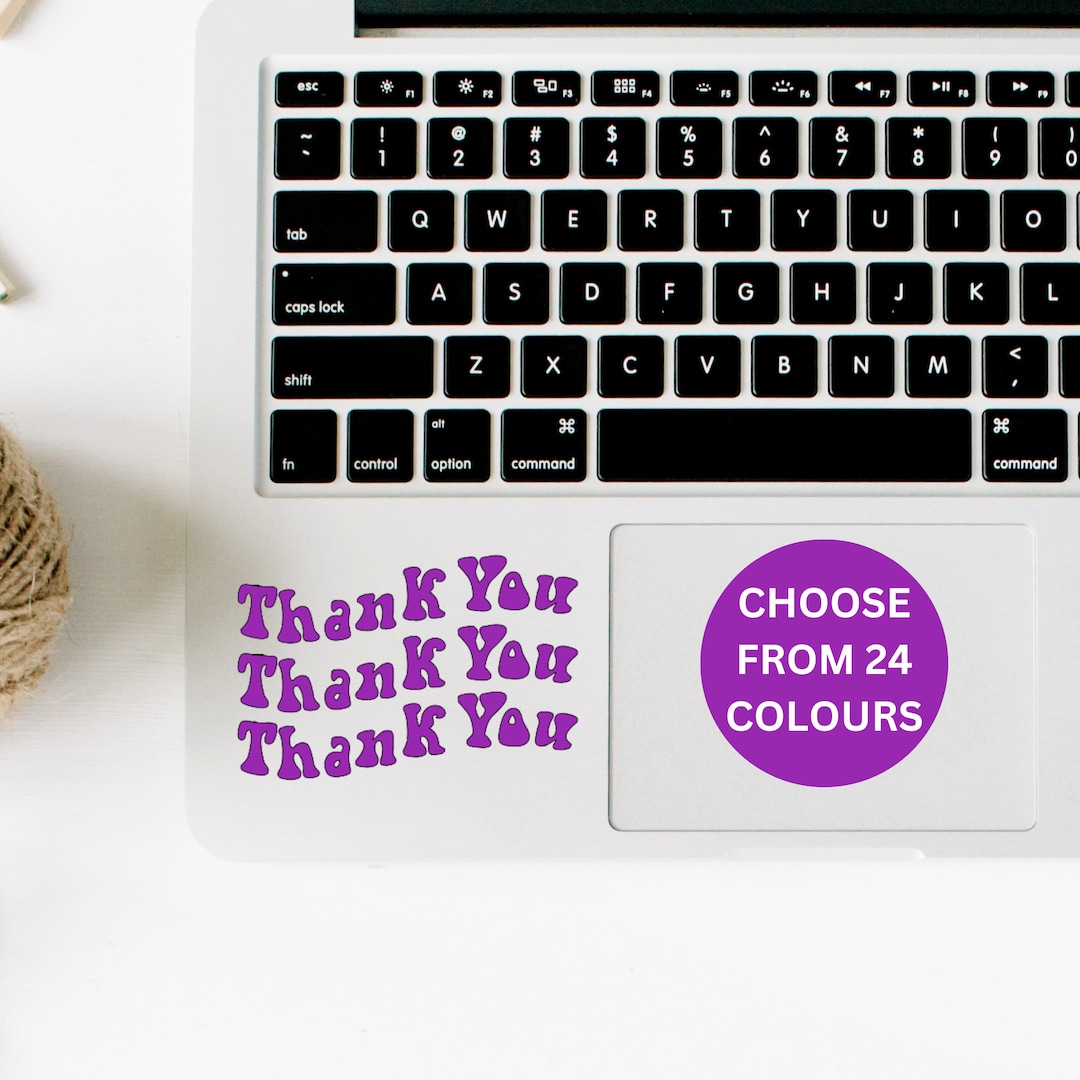 Thank You Laptop Decal – Motivational Positive Affirmation, 24 Colors ...