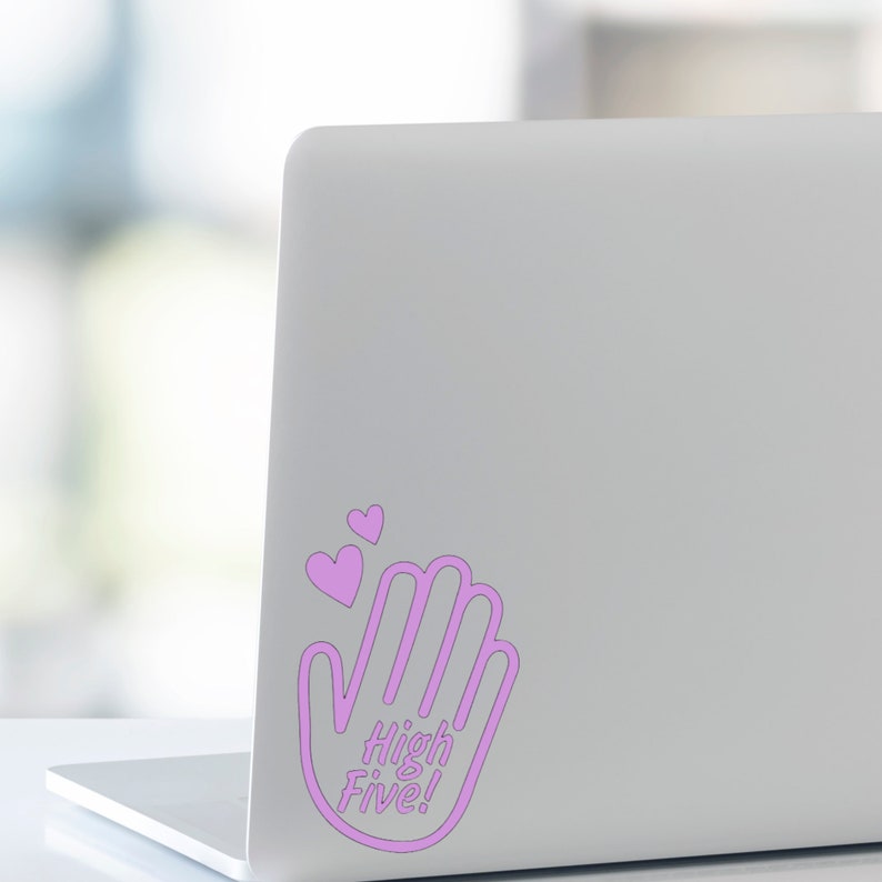 High Five Laptop Decal / Sticker - 24 Colour Options - Motivational ...