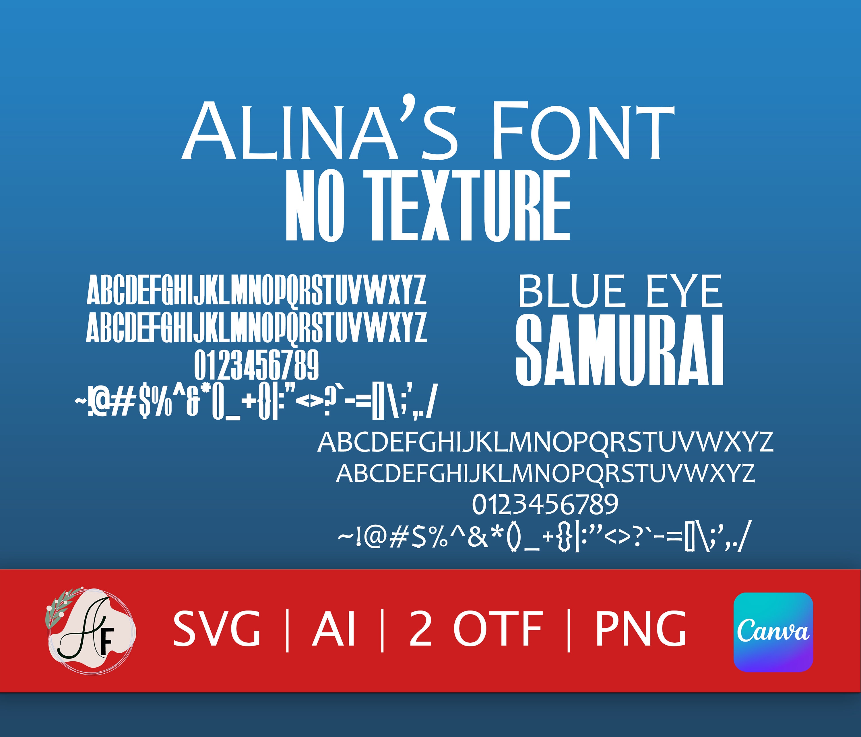 Bushido Warrior Font Blue-eyed Samurai Script Katana Typeface SVG OTF ...