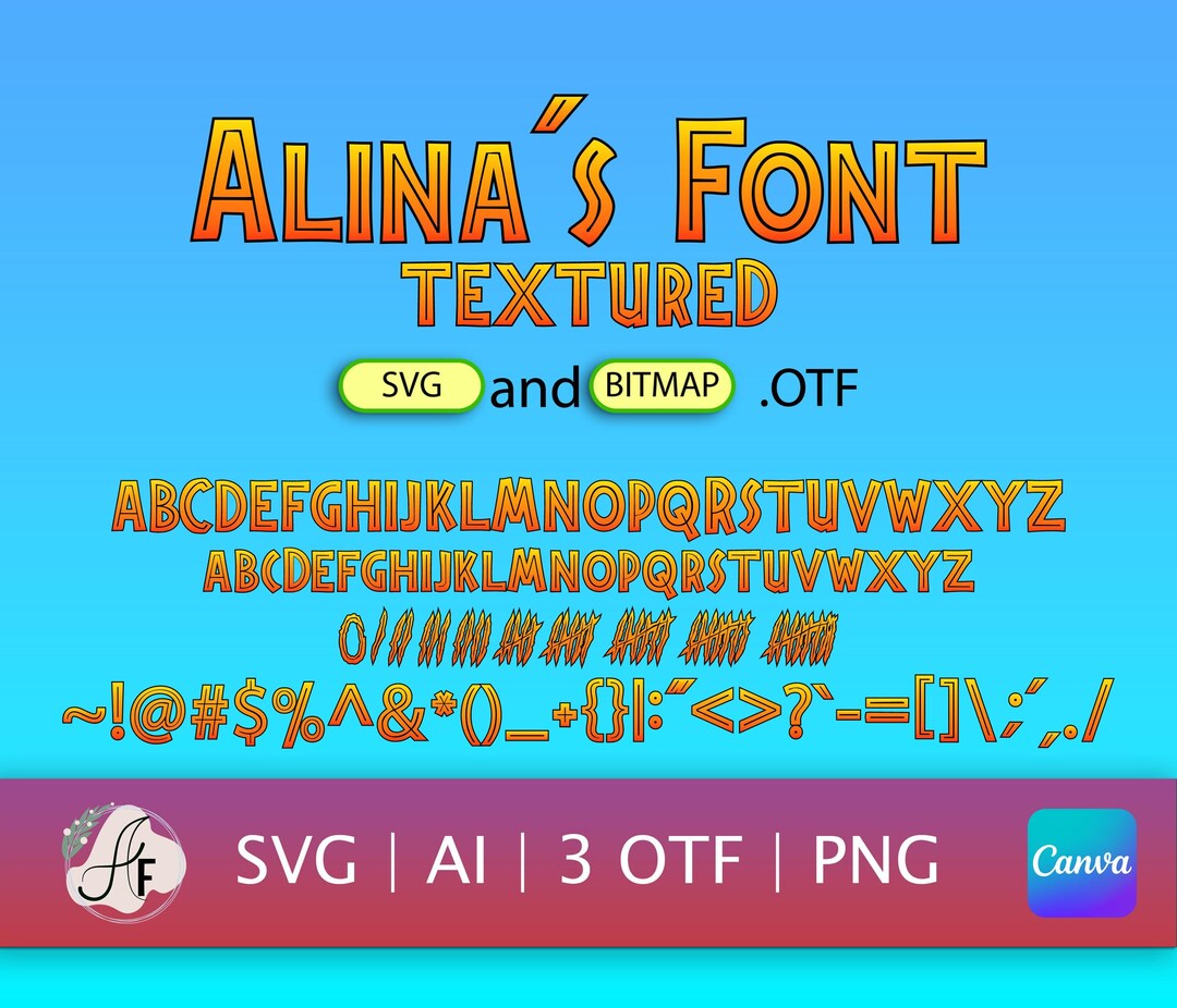 Dinosaur Color Font (prehistoric Adventure Script OTF, SVG, PNG) - Etsy