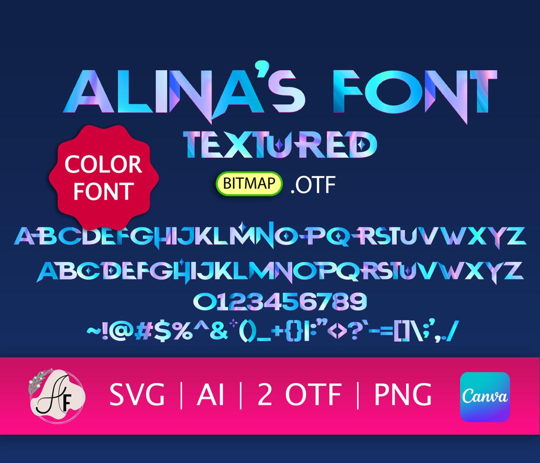 Demons Color Font (gothic Typography OTF, SVG, PNG) - Etsy