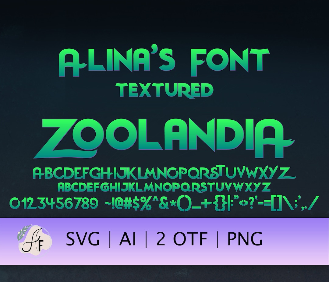 Zoo Park Font Zootopia 2 Textured Font Zootropolis Font - Etsy