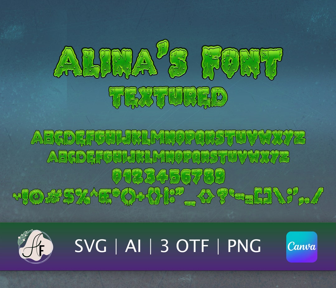 Slime Fonts Bundle Turtles Slime Font Slime Invitation Font Turtles ...