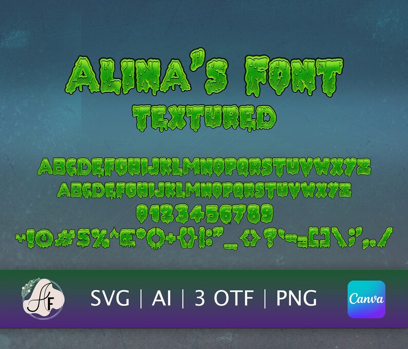 Slime Fonts Bundle Turtles Slime Font Slime Invitation Font Turtles ...