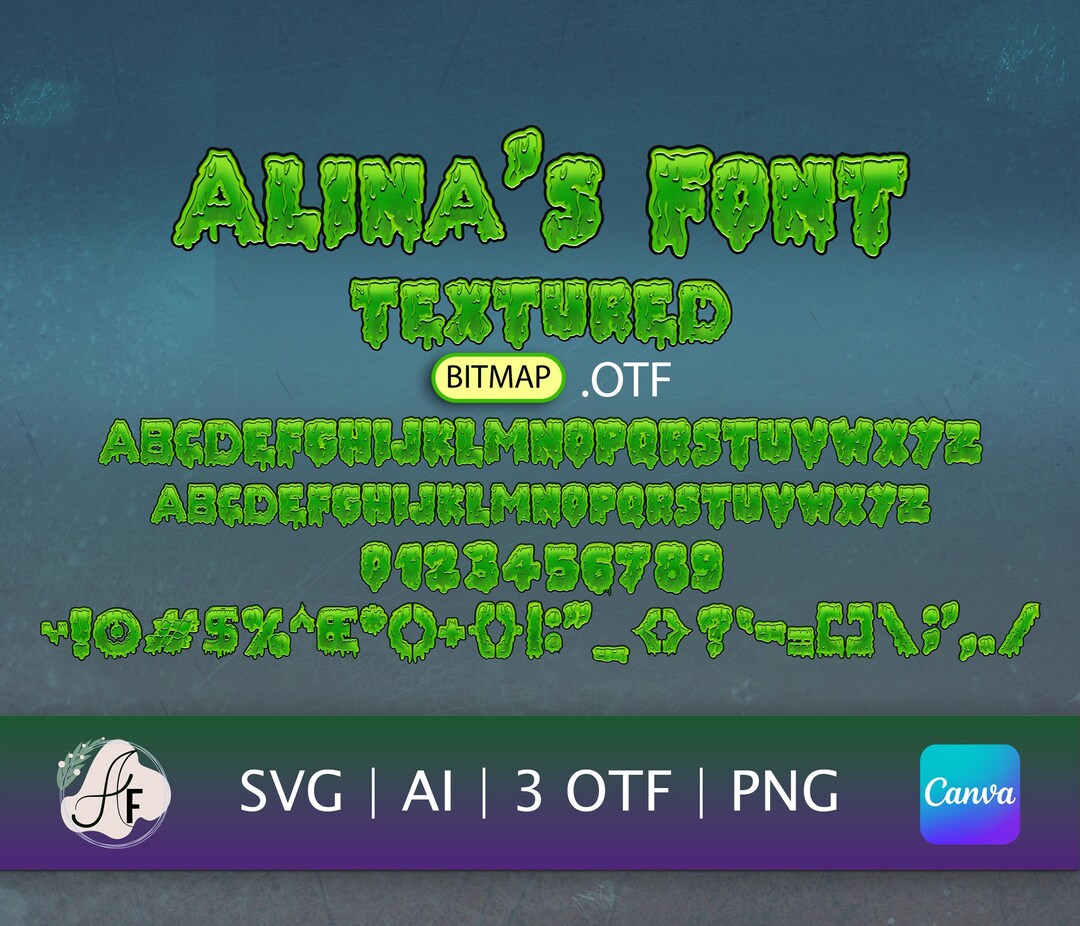 Slime Fonts Bundle Turtles Slime Font Slime Invitation Font Turtles ...