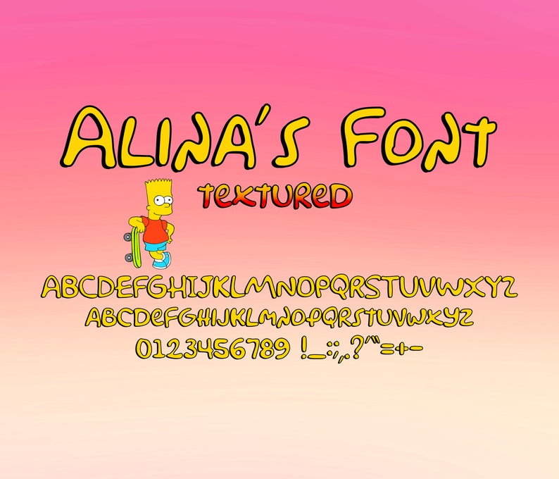 Alina's Real Font Cartoon Alphabet SVG AI PNG - Etsy