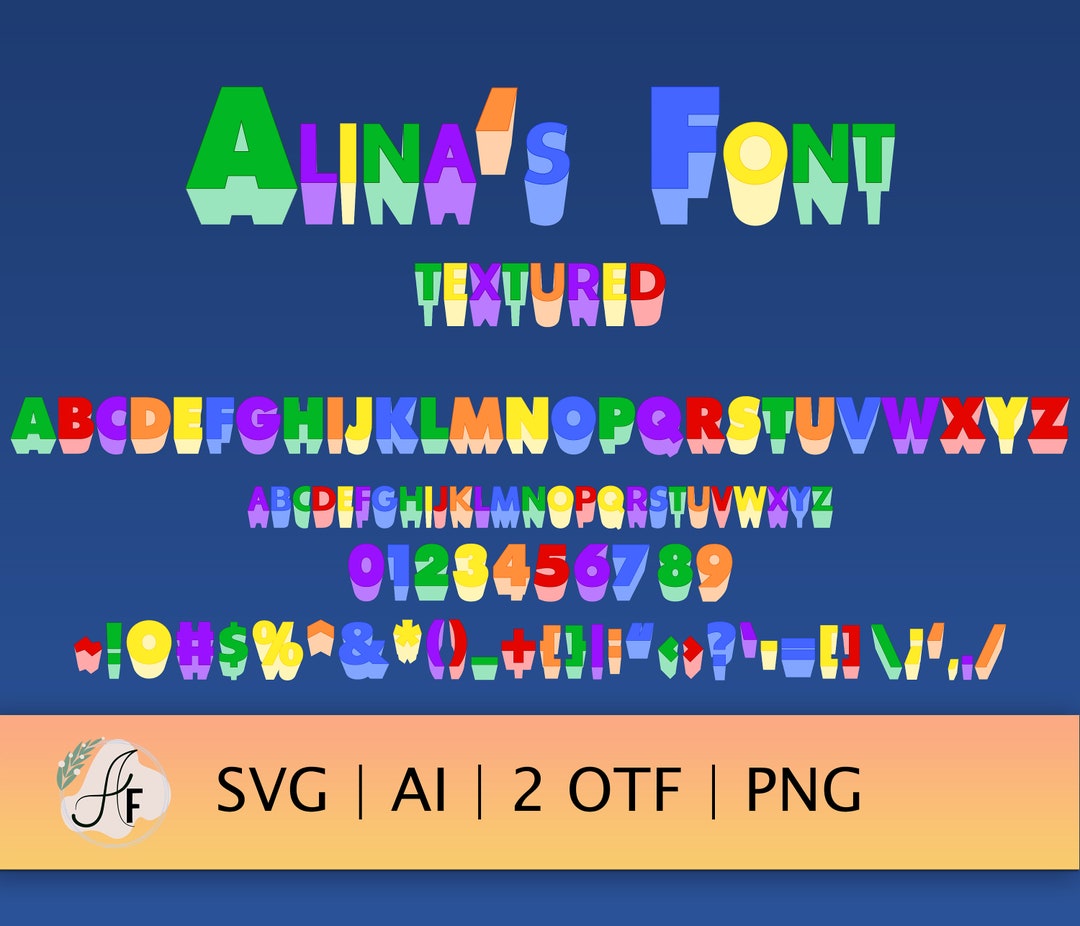 Rainbow Blocks Script Vivid Lettering Vibrant Lettering Playful Font ...