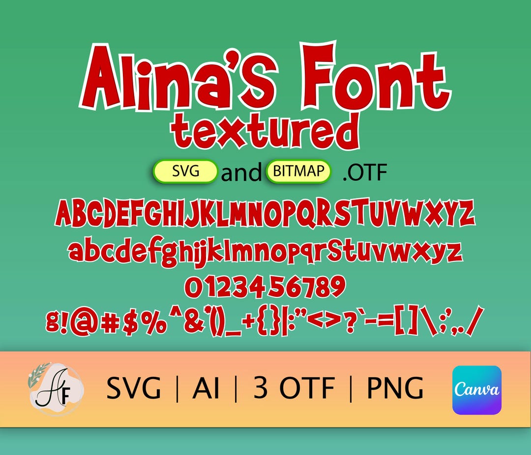 Vegetable Color Font Textured (fresh Typo OTF, SVG, PNG) - Etsy