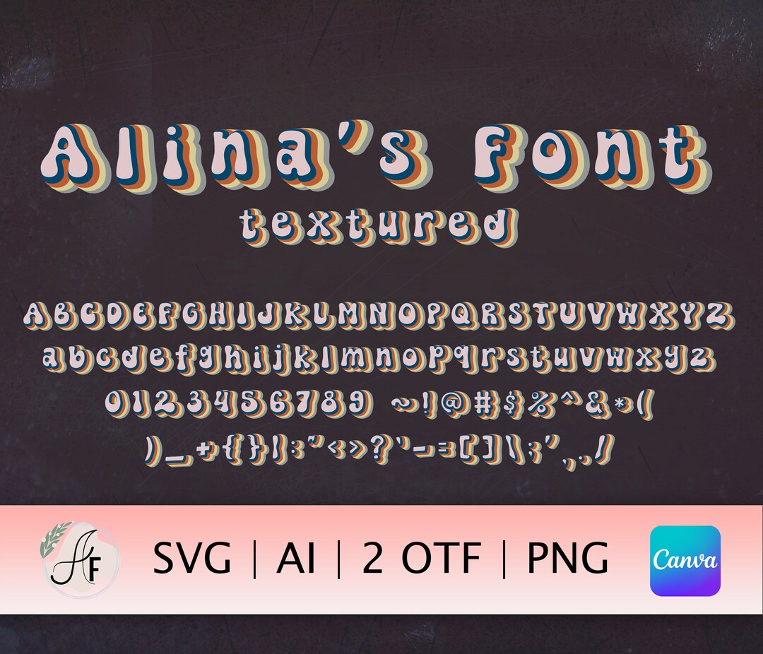 Retro Groove Font Hippie Invitation Font Vintage Textured Script Custom ...