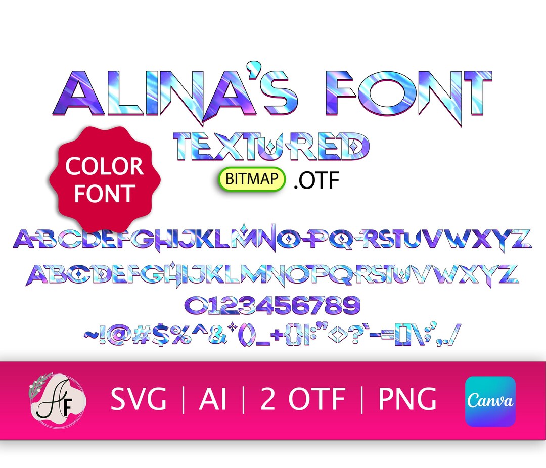Gothic Color Font (idol Hunters Display Typeface OTF, SVG, PNG) - Etsy