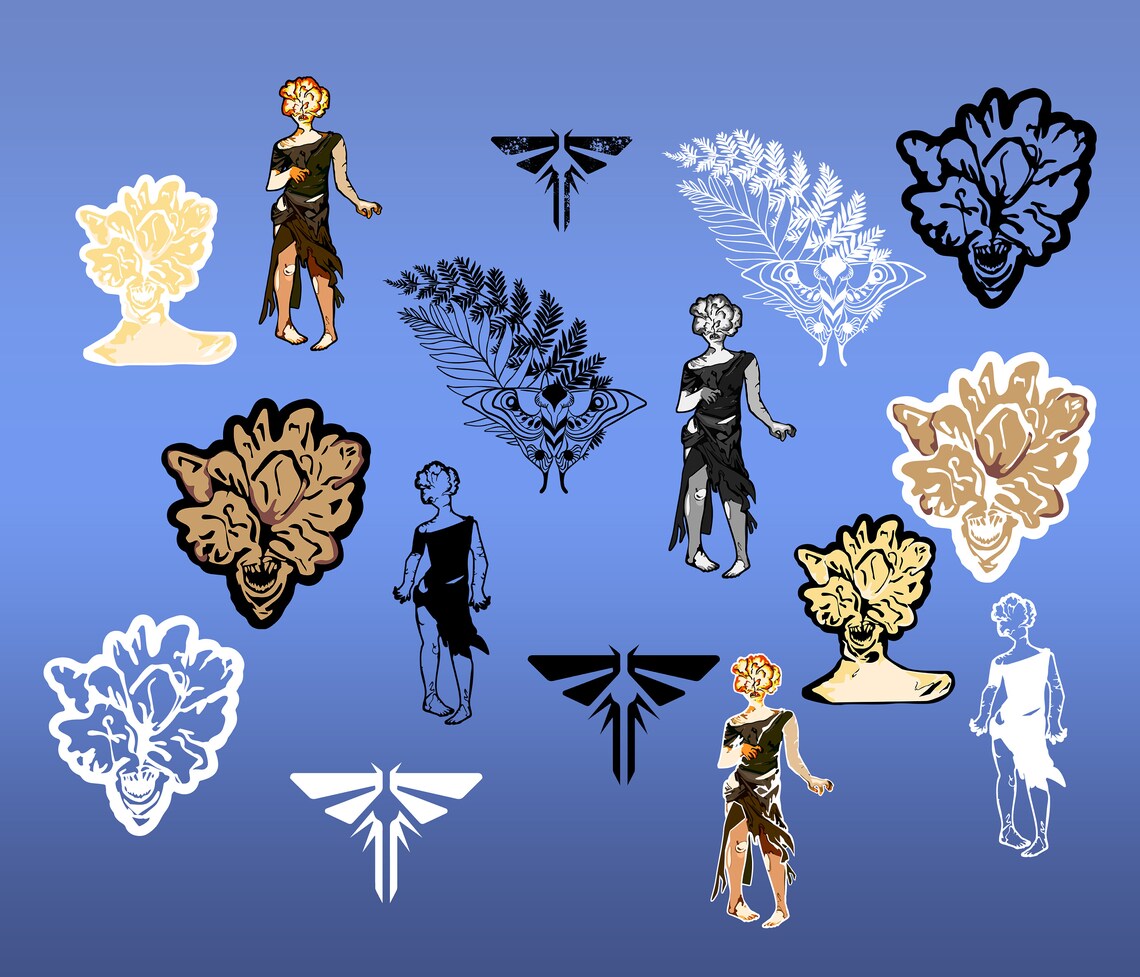 The Last of Us Font, Ellie's Moth Tattoo Svg, Moth Symbol Svg, the ...