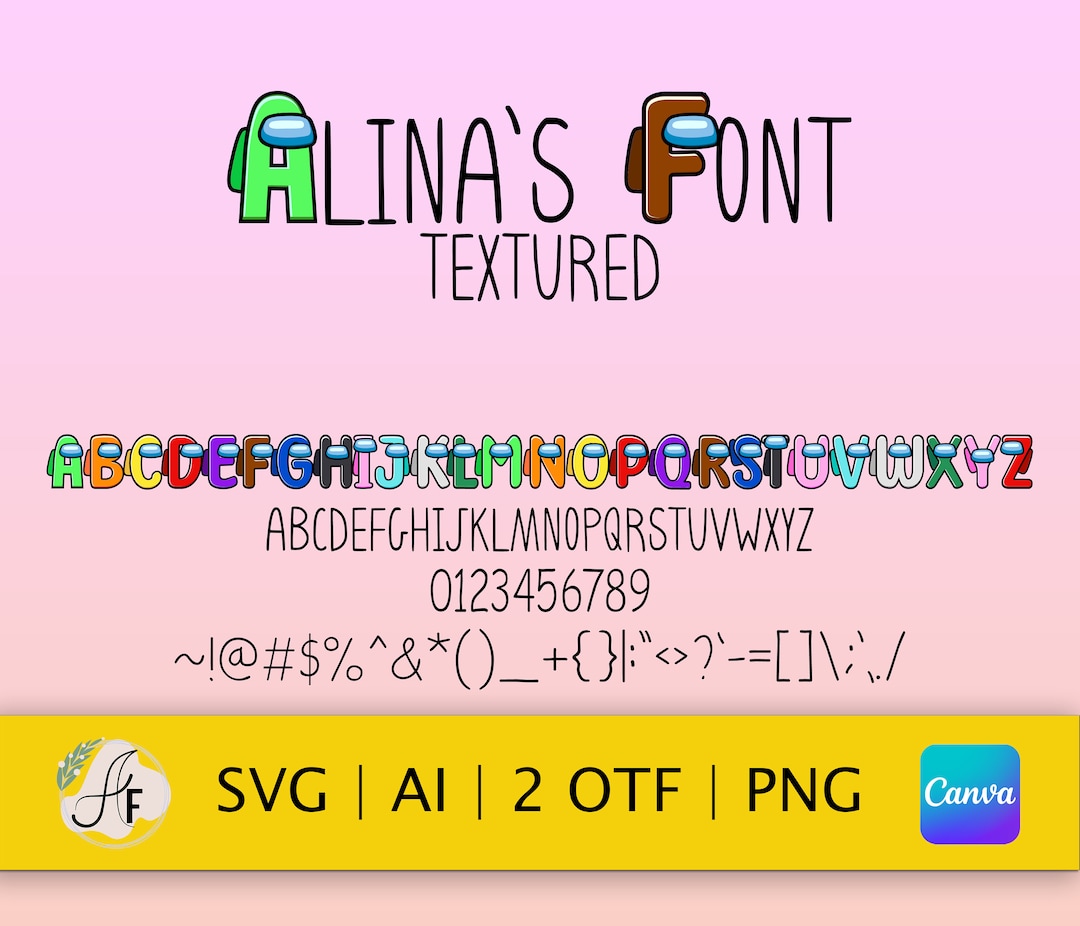Sus Font Space Game Script Crewmate & Imposter Typeface SVG OTF PNG ...
