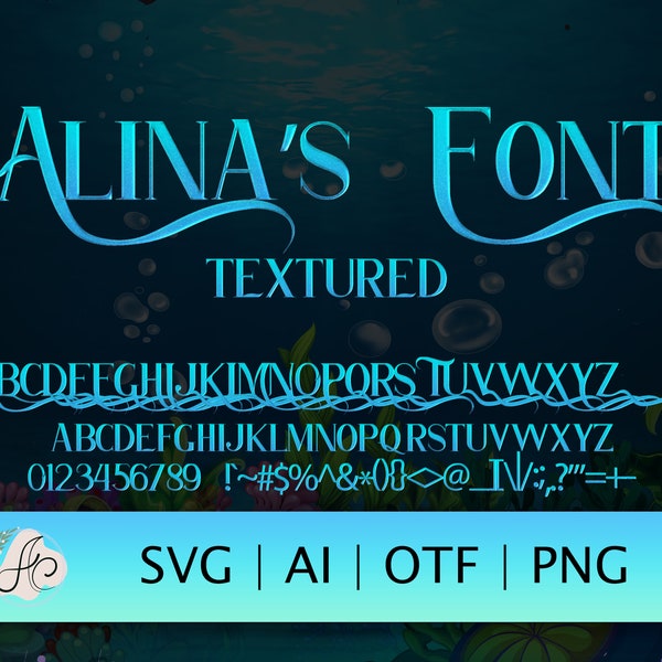 Mermaid Font - Etsy