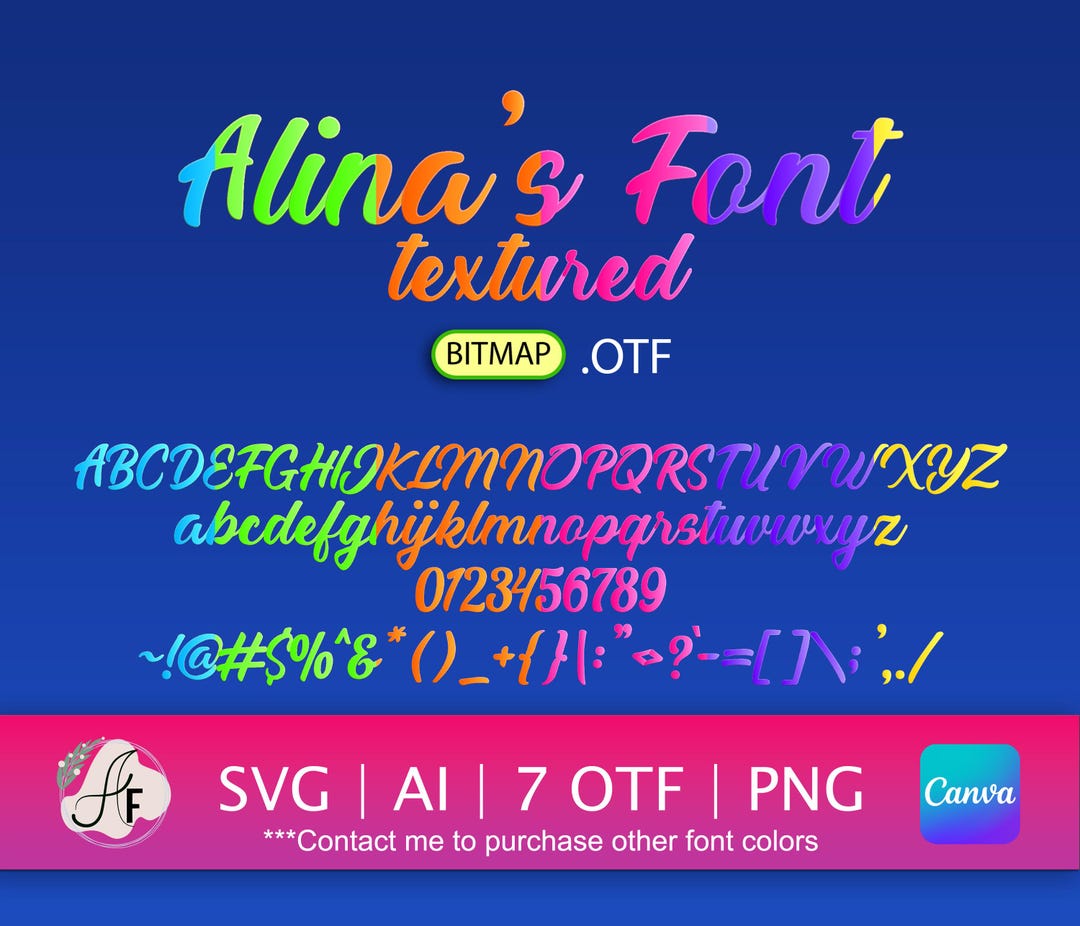 Neon Rainbow Font | Whimsical Typeface | Fantasy Design Letters | SVG ...