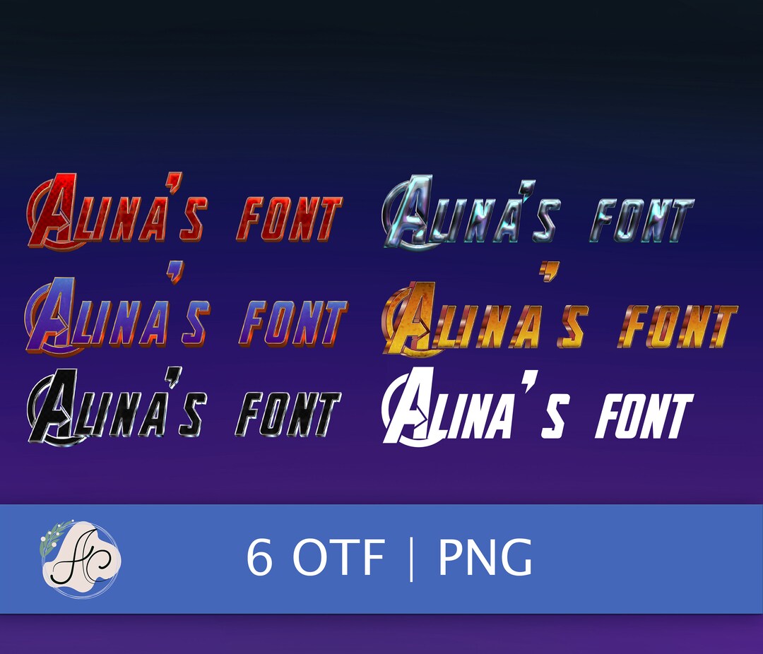 Alina's Real Font Alina Six Fonts and Alphabet PNG - Etsy