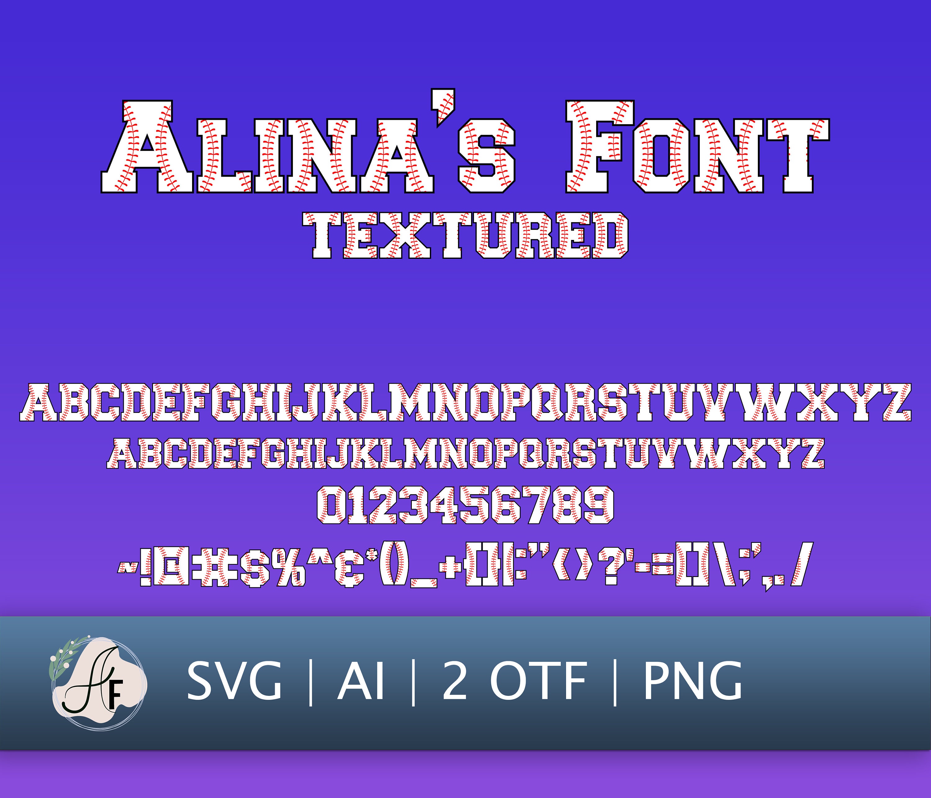 Sporty Baseball SVG Typeface Textured Athletic Font Sports Fanatic ...