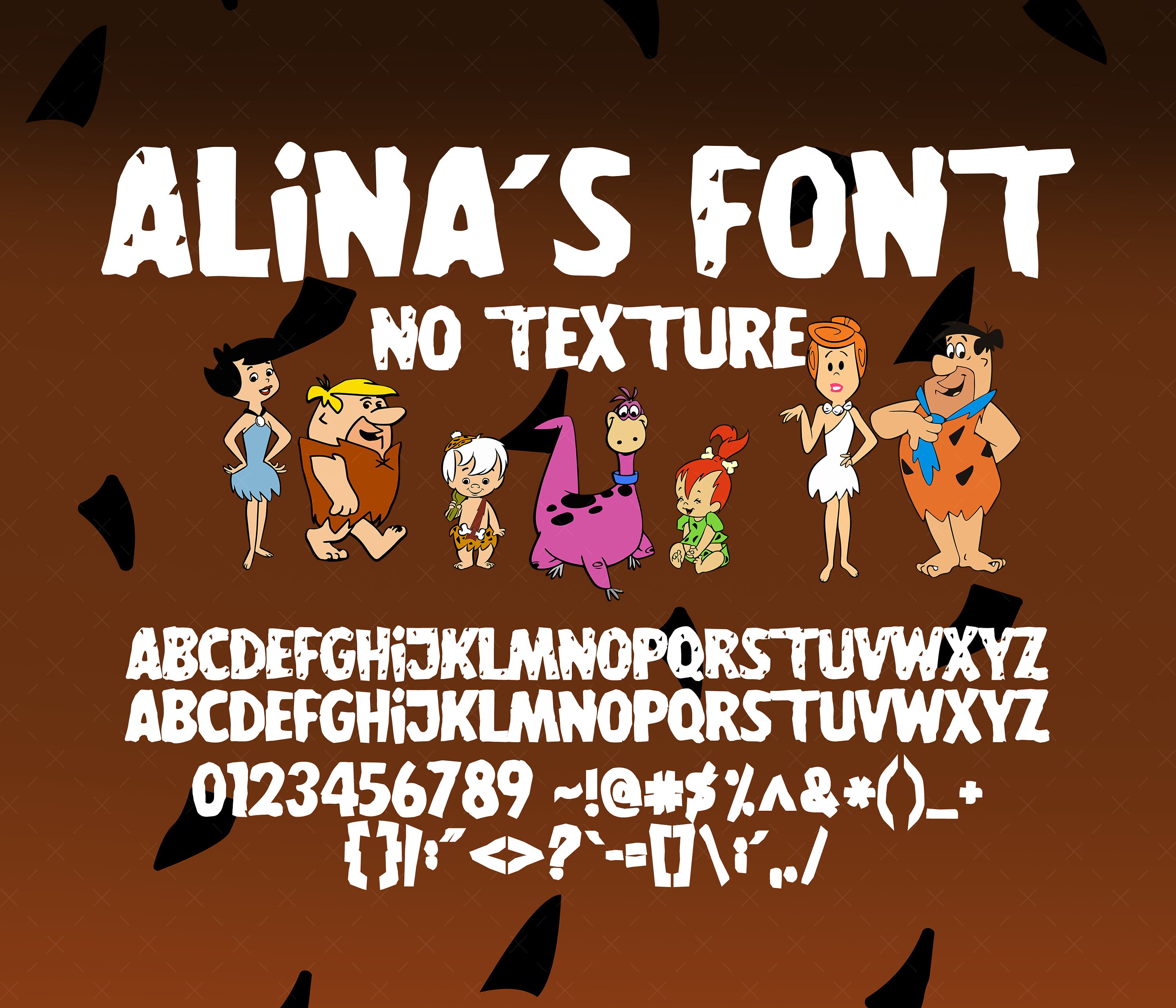 Alina's Real Font Flinstone Font Flinstones Family - Etsy