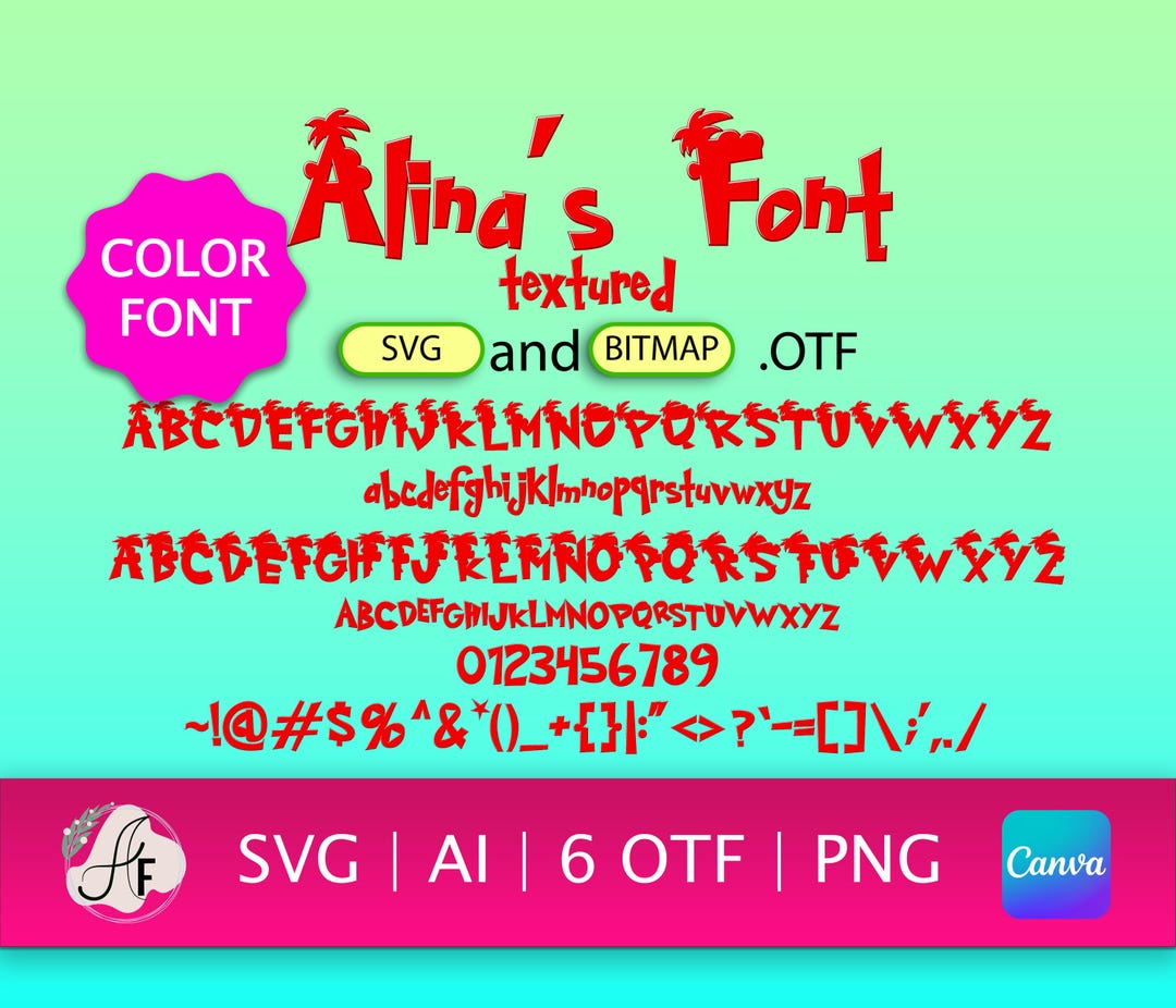 Inventive Kids Color Font (playful Cartoon Typeface OTF, SVG, PNG) - Etsy