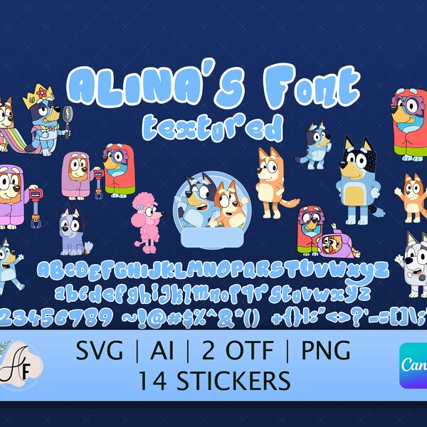 Bluey Svg Alphabet - Etsy
