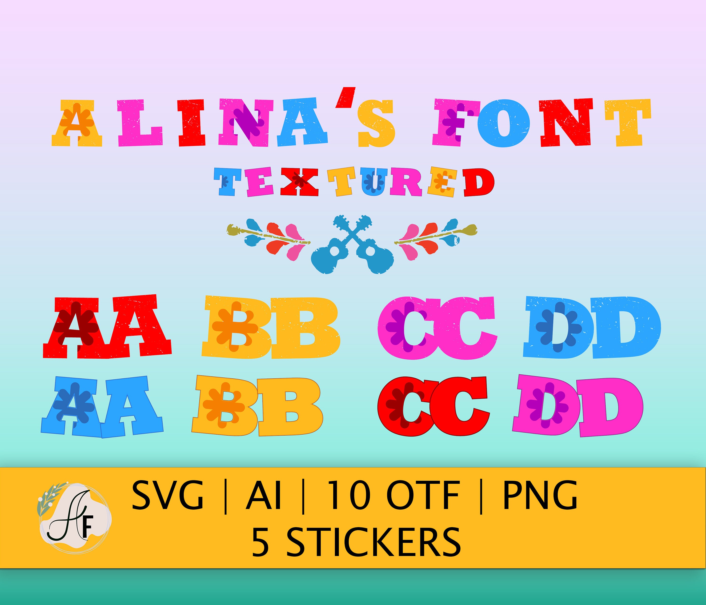 Coco Big Bundle Font Coco Textured Font Mexican Heritage Font SVG AI ...