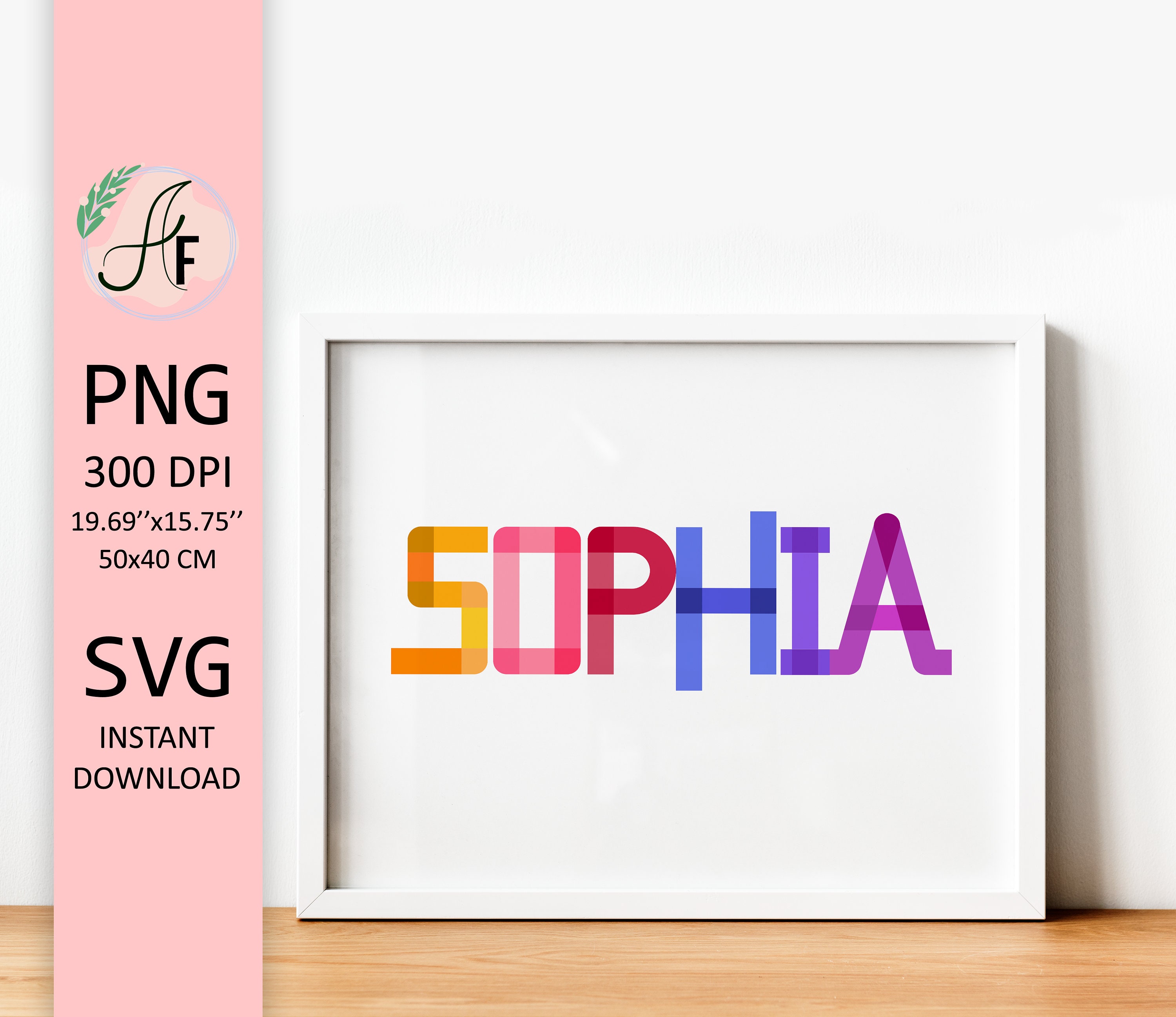 Custom Name SVG Name Sophia SVG Elements Font Svg Colorful Name Svg ...