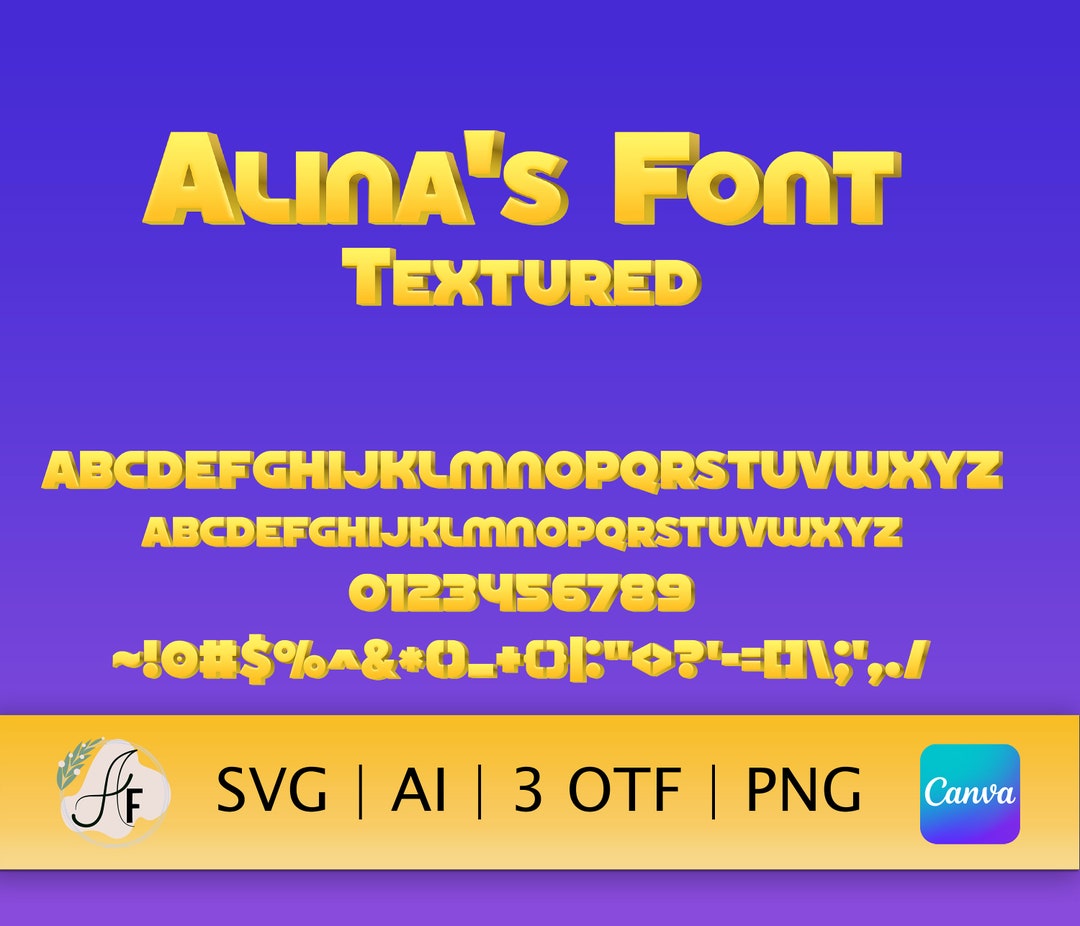 Minion 3D Texture Font Minion Party Font Mi-nions Font Mi-nions ...