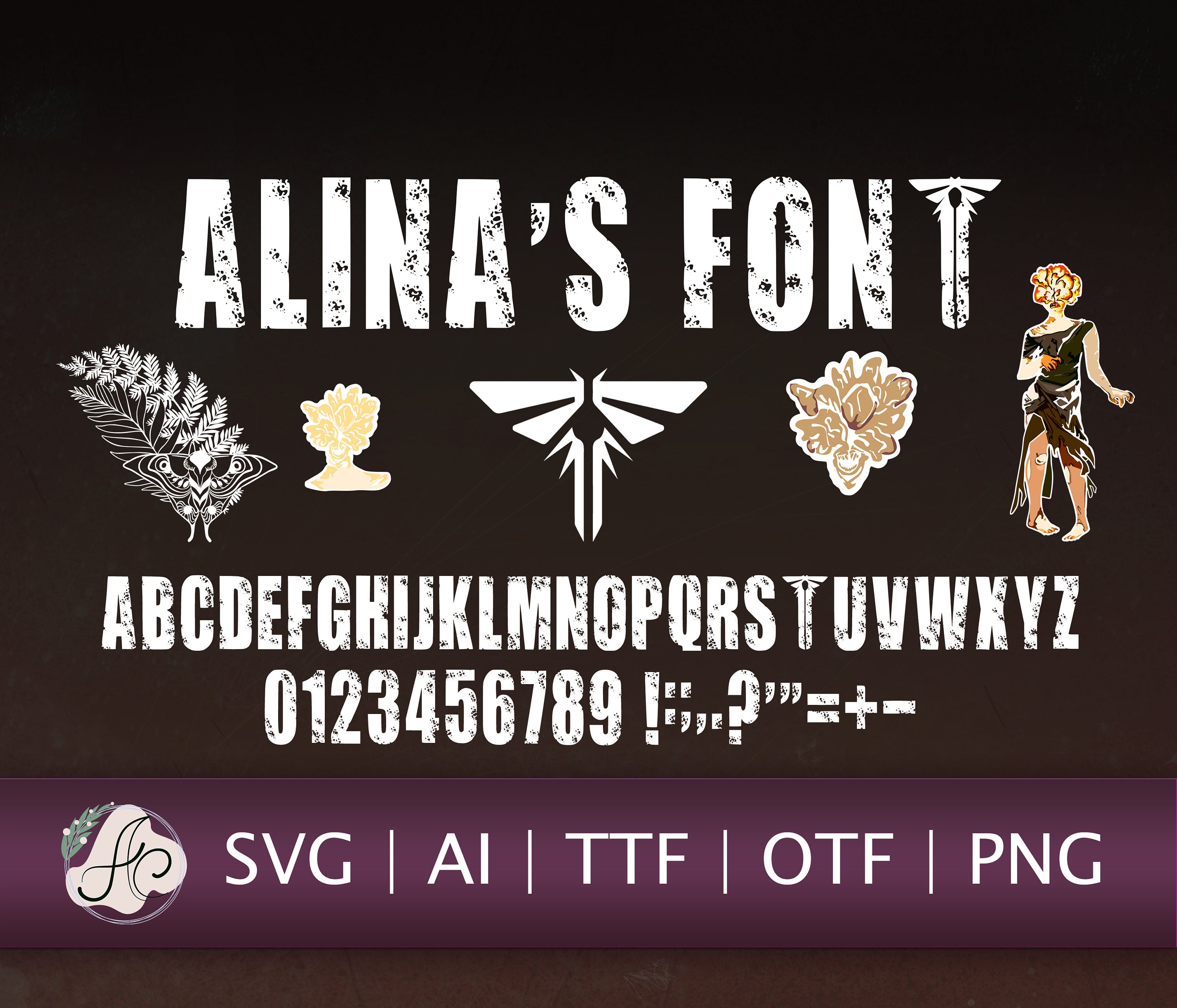 The Last of Us Font Ellie's Moth Tattoo Svg Moth Symbol - Etsy