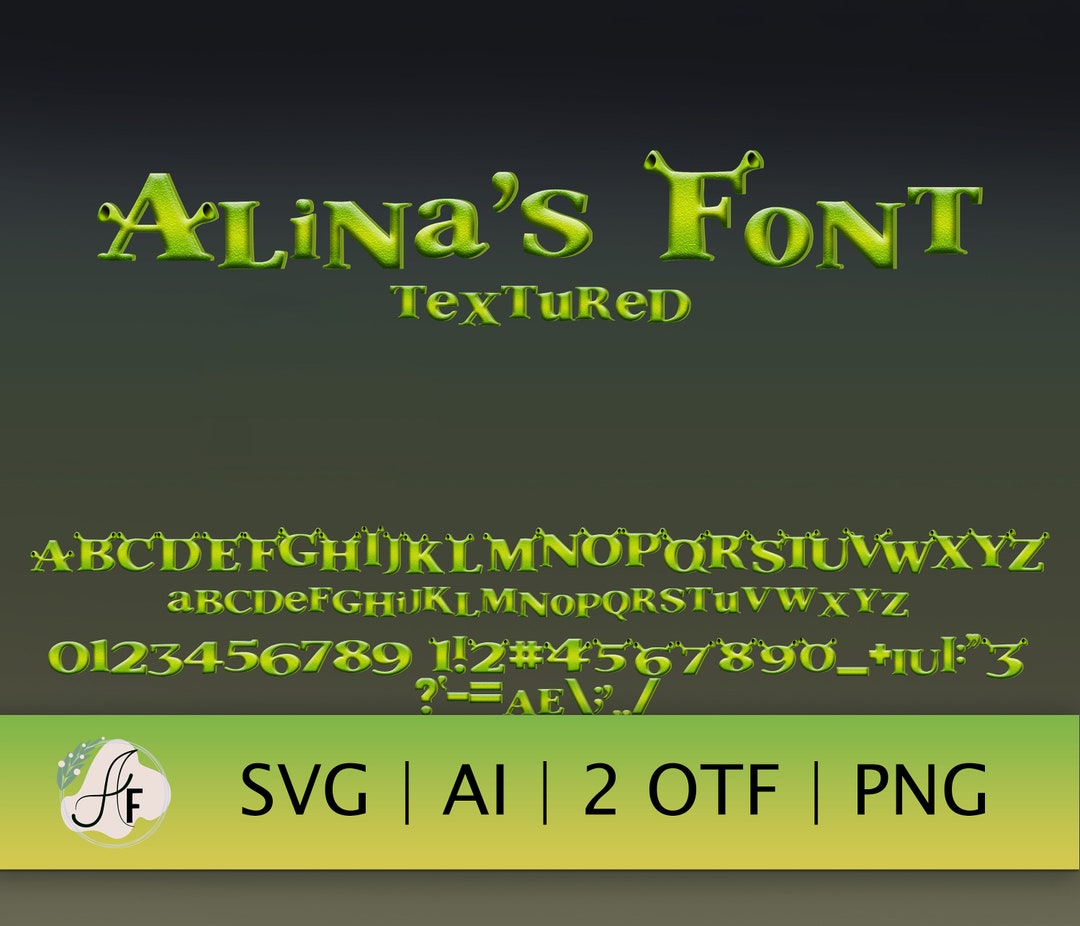 Shreck Font Swamp Ogre Font Swamp Ogre Alphabet SVG AI - Etsy