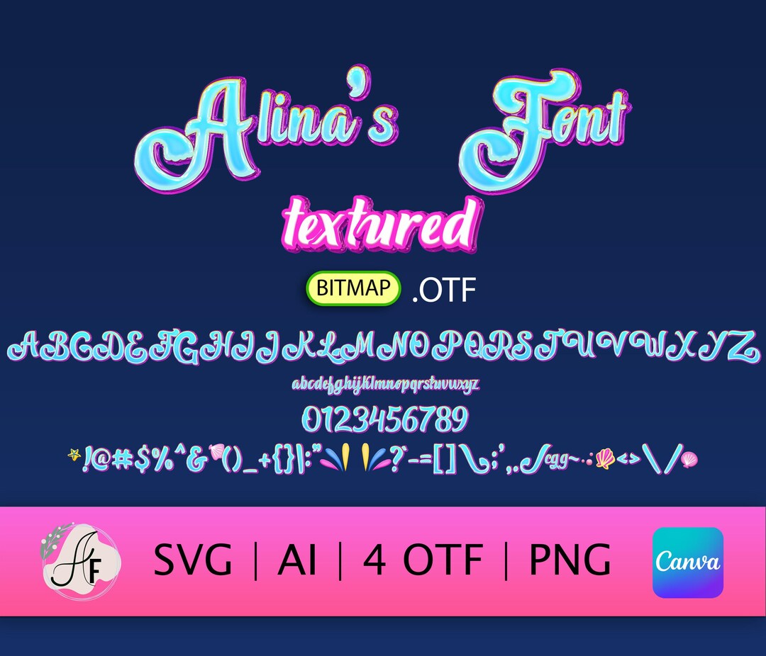 Whimsical Mermaid Font Ocean Dream Font Wonder Sea Letters SVG OTF PNG ...
