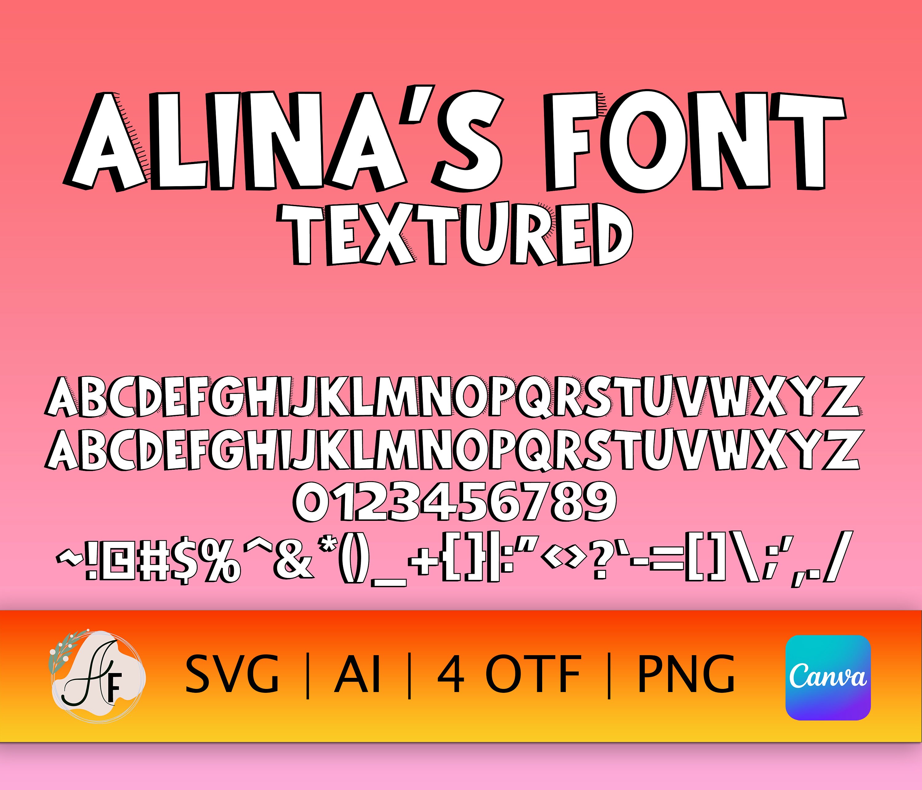 Family Fun Textured Font Fun House Typo Loud and Proud Font Family ...