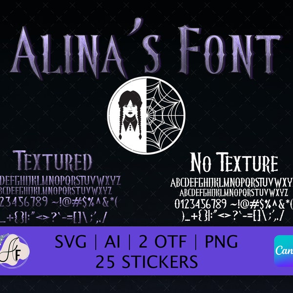 Svg Addams Font - Etsy