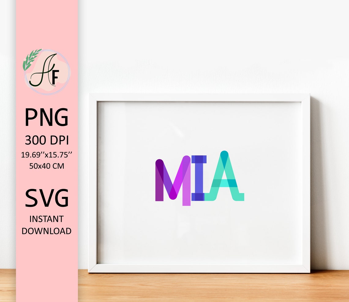 Custom Name SVG Name Mia SVG Elements Font Svg Colorful Name Svg ...