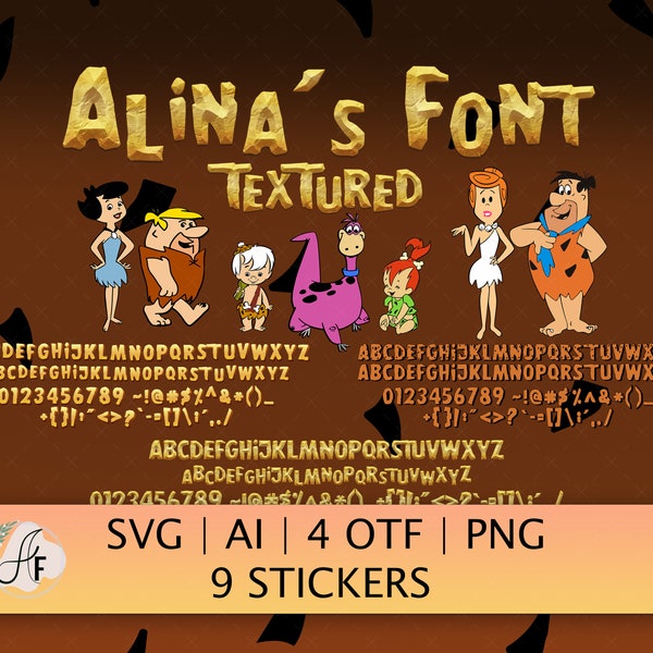 Flintstones Svg Font - Etsy