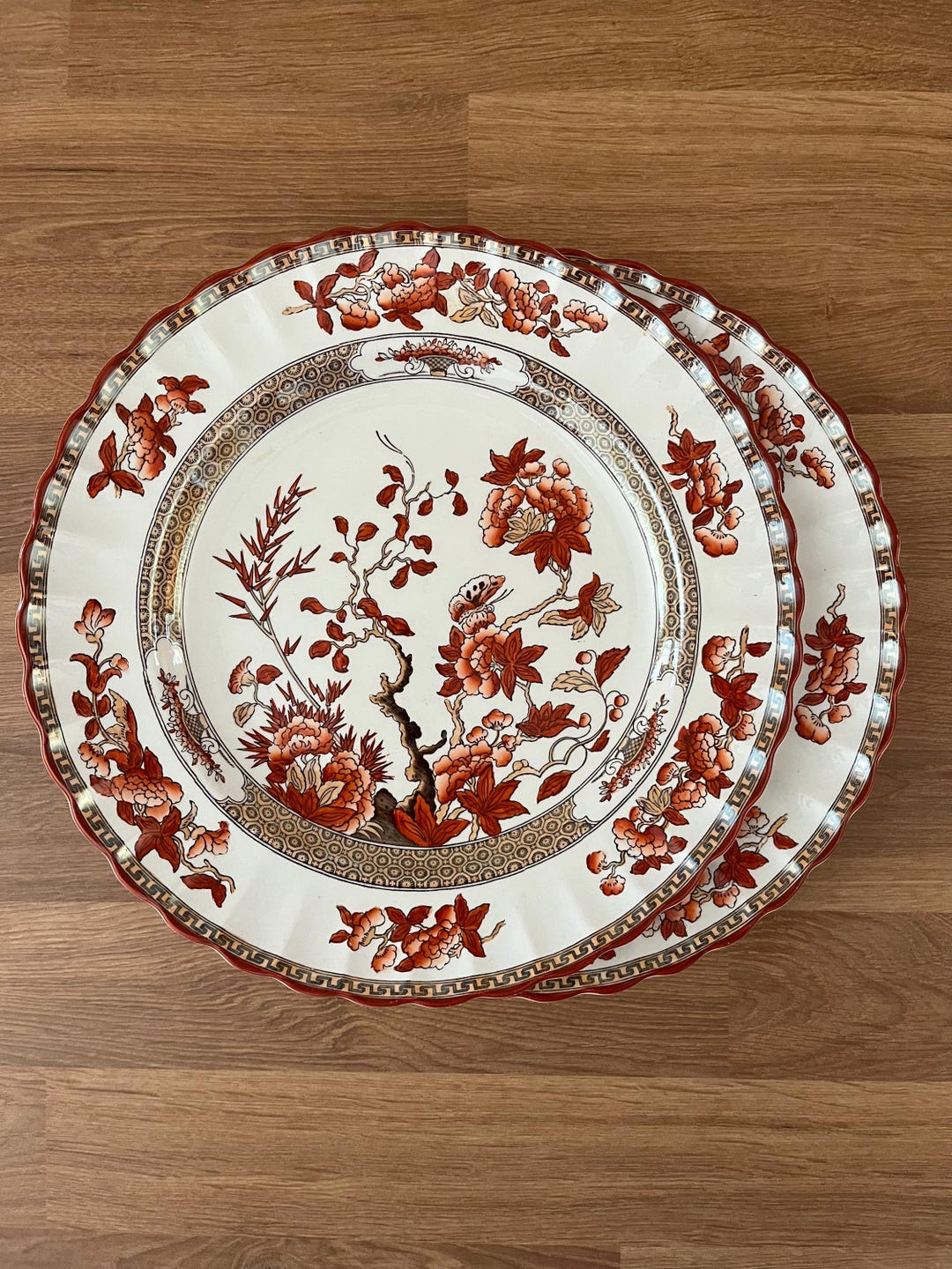 SET of TWO Vintage Spode Copeland "india Tree" Dinner Plate, China ...