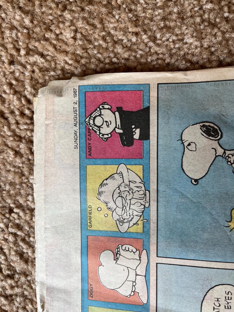 Philadelphia Inquirer Comics Sunday August 2, 1987 | Vintage Newspaper ...