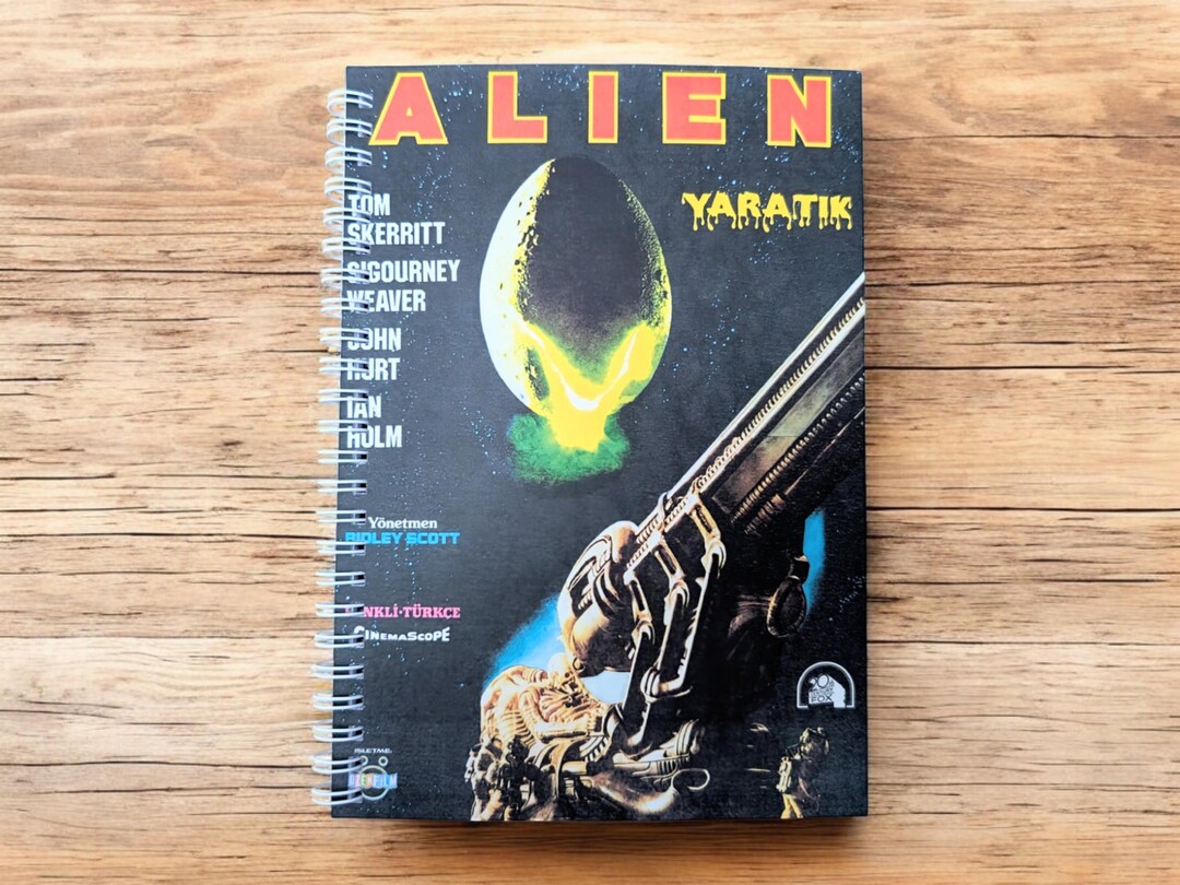 Alien Inspired Movie Poster A5 Notebook 150 Lined Pages High-quality ...