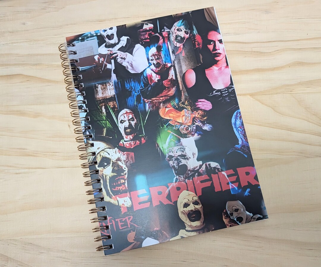 Horror Movie Terrifier Inspired A5 Notebook GOLD BINDING Lined 150 ...