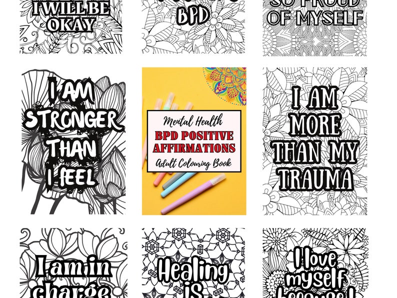 BPD Borderline Personality Disorder Coloring Pages Positive ...