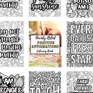 Anxiety Relief Coloring Book Printable PDF | Manifest Good Vibes and ...