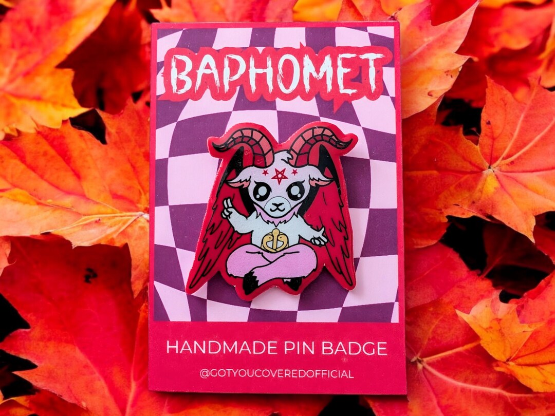 Baphomet Pin Badge | Cute Gothic | Resin Handmade | Mythical Creatures ...