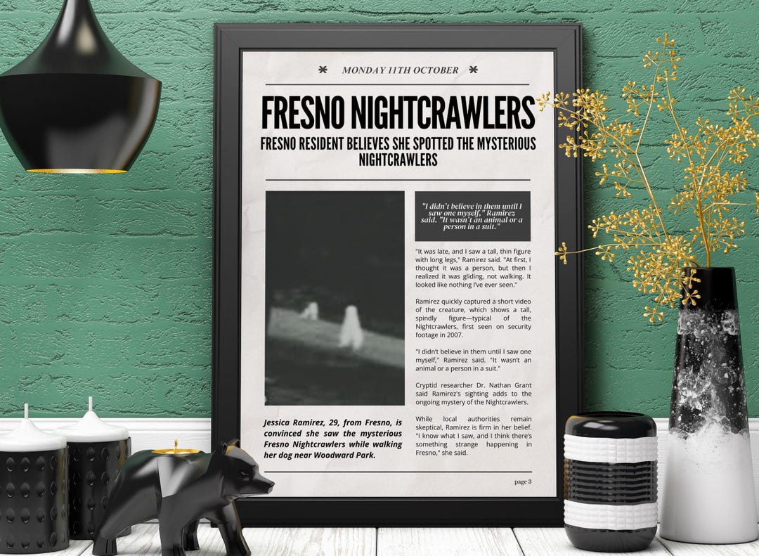 A4 Fresno Nightcrawler Newspaper Article Print (no Frame) | Fresno ...