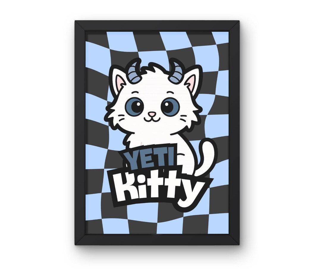 Yeti Cat A5 Print | Cute Cryptid Kitty | High Quality Matt Photo Paper ...