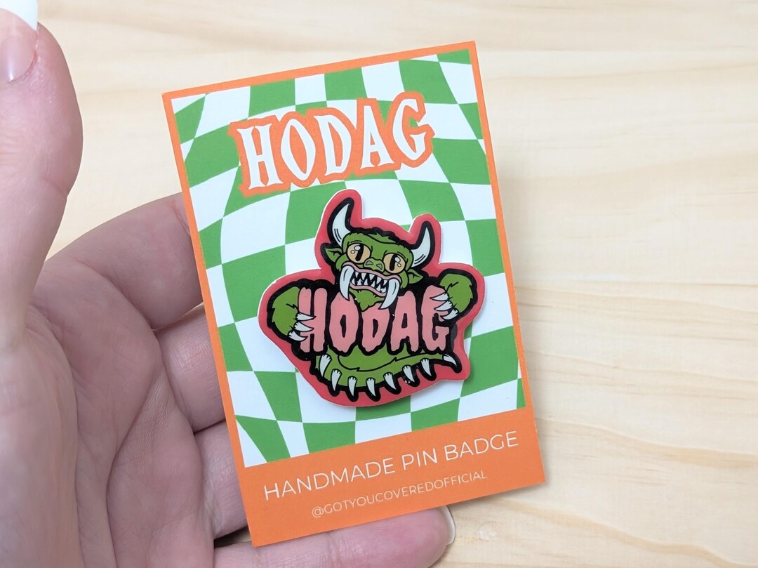 Cute Hodag Pin Badge | USA Cryptids | Resin Handmade Badge | Whimsical ...