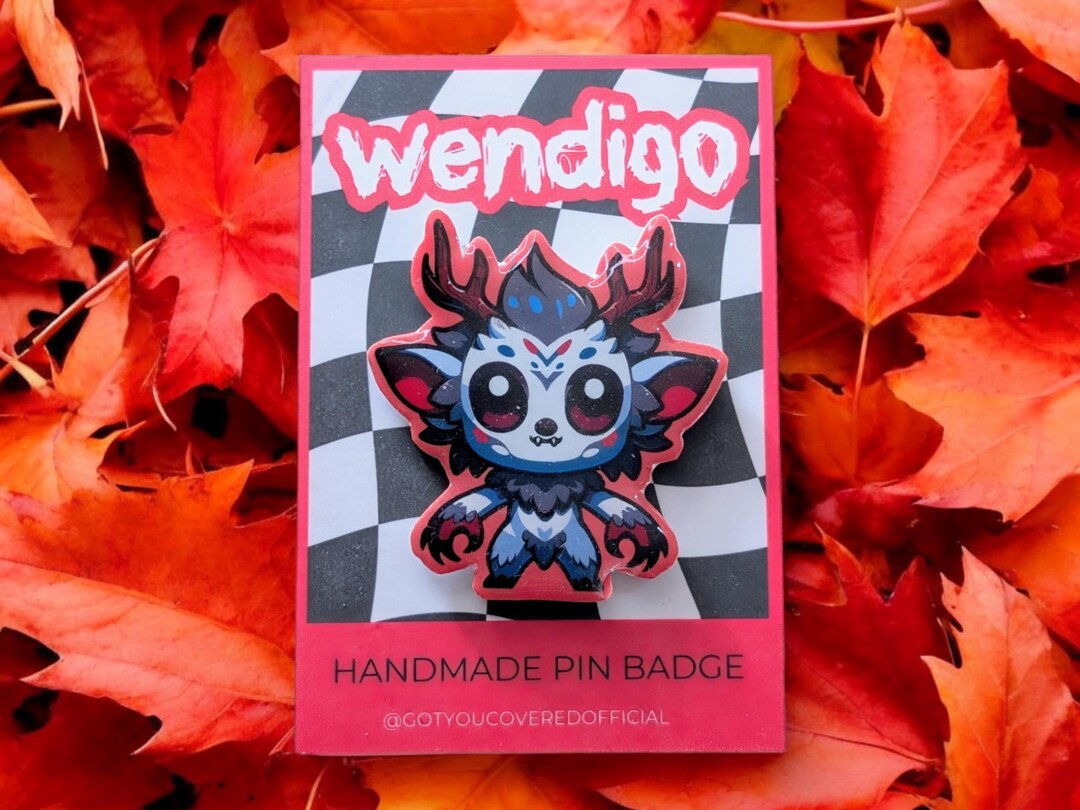 Cute Wendigo Pin Badge Cryptids Resin Handmade Badge Whimsical Mythical ...